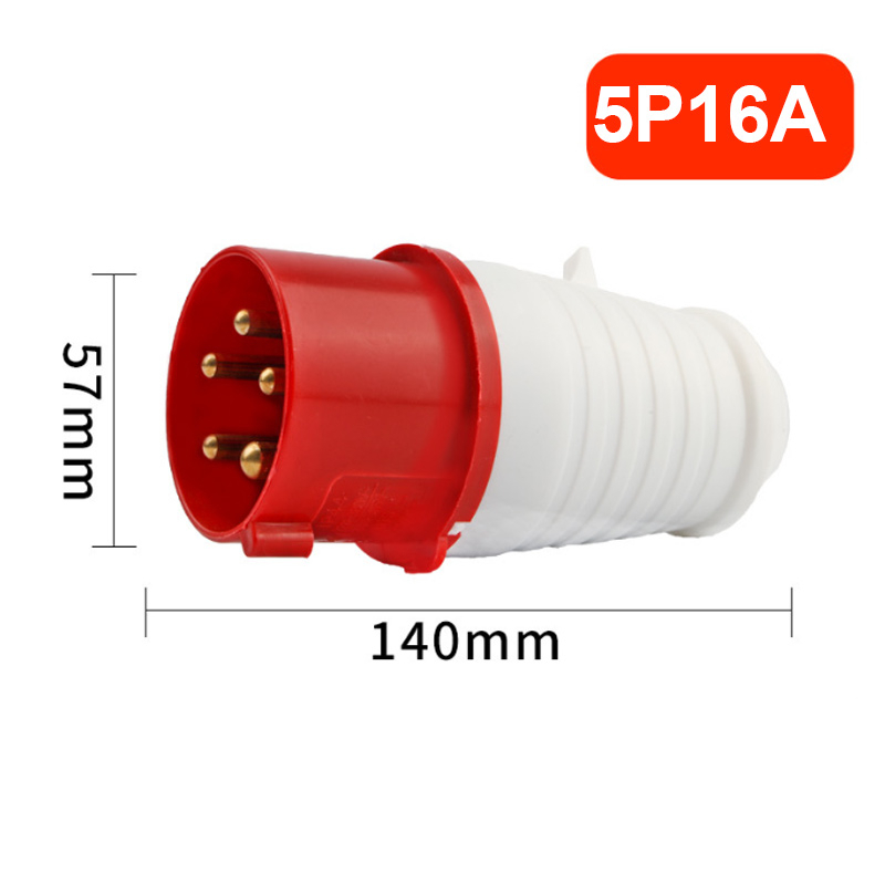 Industrial Plug and Socket 5pin 3core 3P/4P/5P Electrical Connector 16A ...
