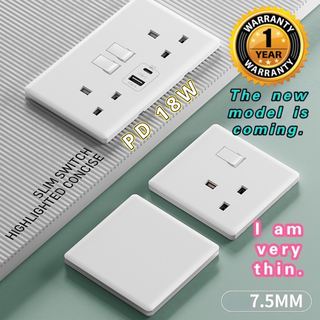 New 13A 15A 16A 20A Household light switch, wall power USB socket ...