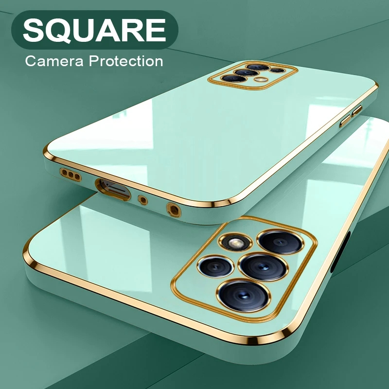 Samsung Galaxy A04s A13 A23 A53 A33 A73 A03s Anti-fall TPU Plating Full Protection Silicon Cover ...