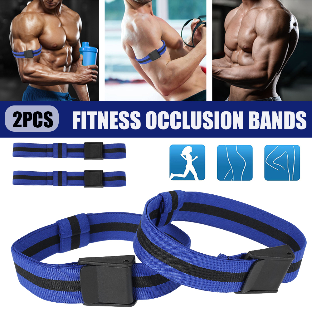 2PCS Gym Elastic Occlusion Training Bands Workout Blood Flow ...