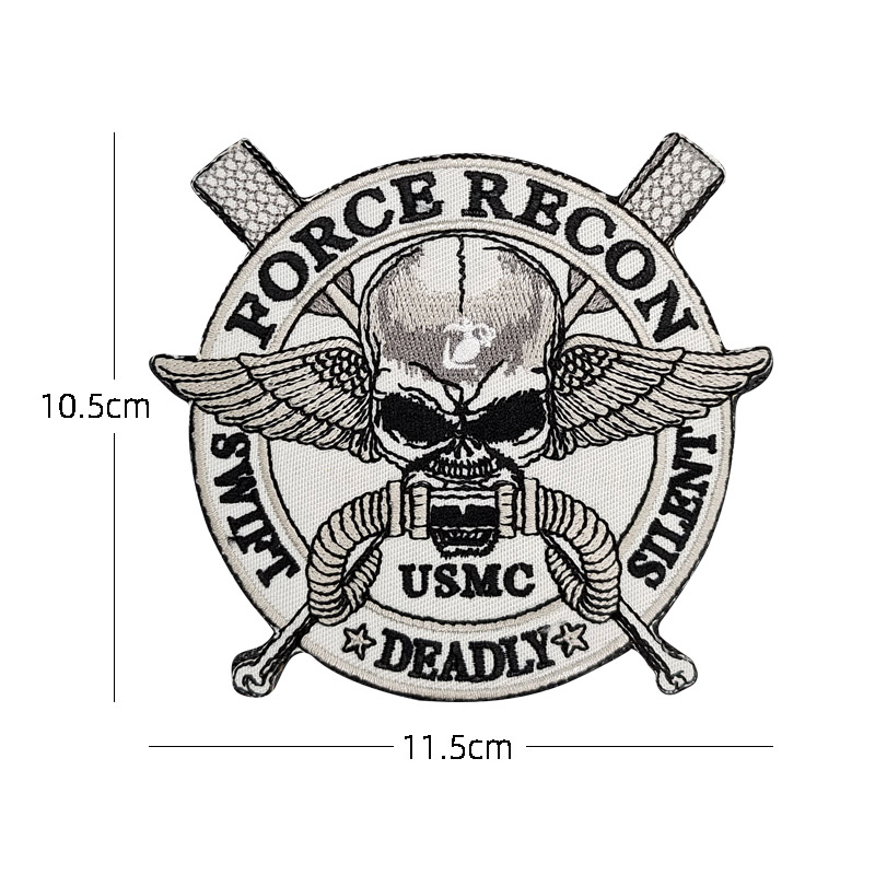 Usmc Force Recon Death Terminator Large Armband Embroidery Patch ...