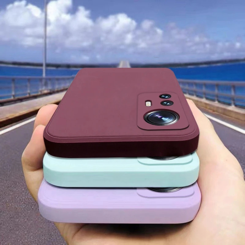 Square Liquid Silicone Case Xiaomi Mi 12 Lite 12T 12X 11 Lite 11T 10T ...