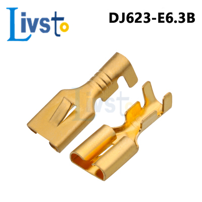 50/100pcs H62 brass tinned 6.3mm automotive terminal Automotive ...