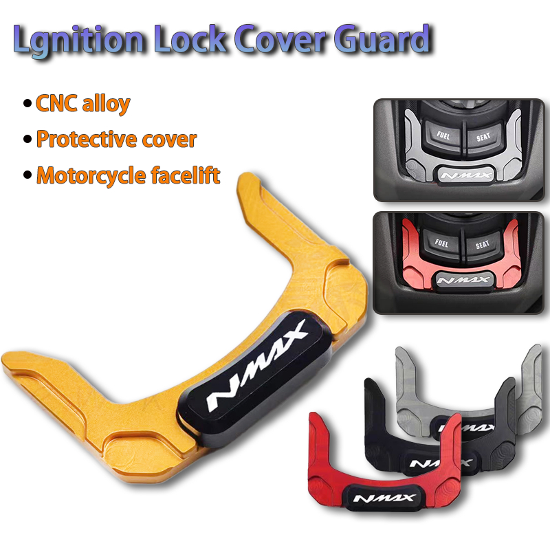 For Yamaha NMAX V2 CNC Door Switch Electric Ignition Lock Cover Guard ...