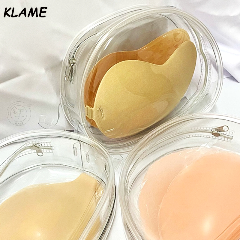 KLAME Fashion PVC Bra Box Wedding Bras Silicone Breast Sticker ...