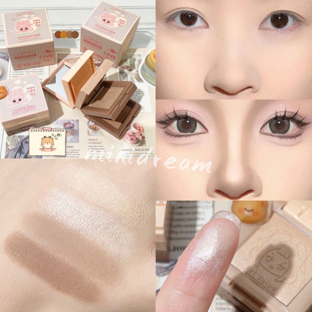 COD Art Value Bento Box 4colors Highlighter & Contour Palette Matte ...