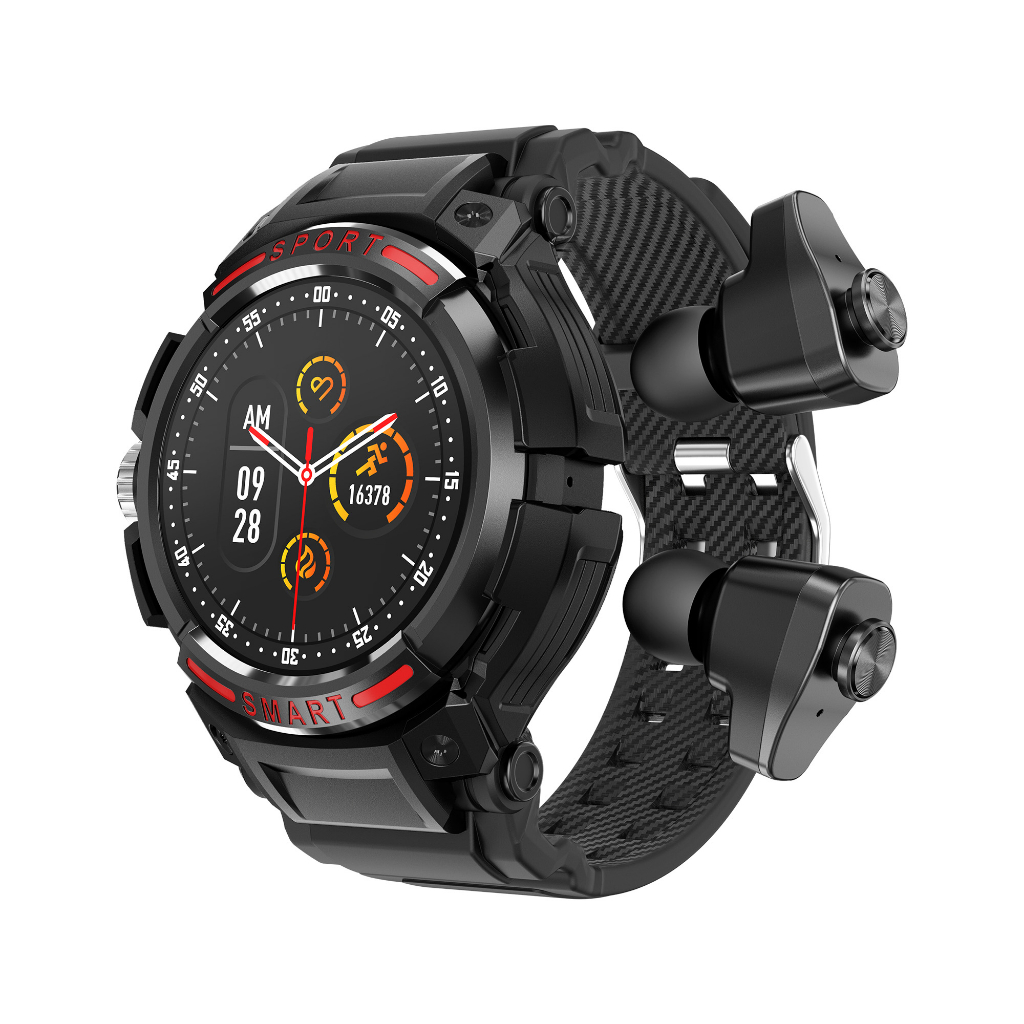 GT100 AMOLED Smart Watch TWS Bluetooth Headset MP3 Local Music 3 in 1 ...