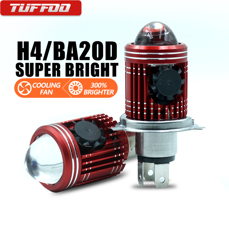 TUFFOO 1 Piece Dual Color Motorcycle LED Headlight Bulb H4 / HS1 / H6 ...