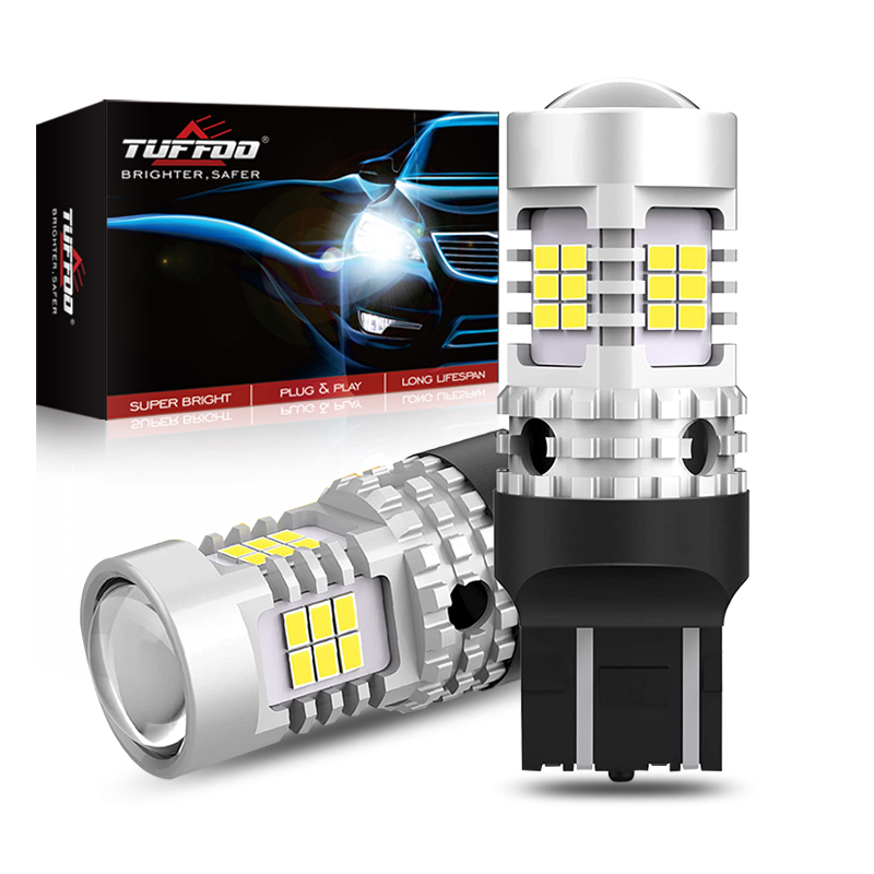 TUFFOO 2PCS T20 7443 7440 LED Bulb White Replacement Lamp For Car DRL ...