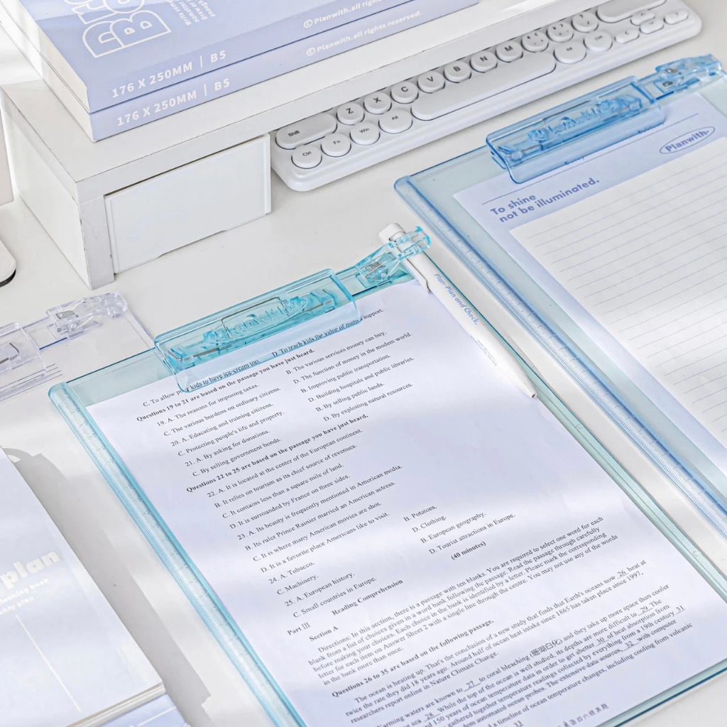 Cdaily|A4 Board Clip Transparent Acrylic Folder Homework Test Paper ...