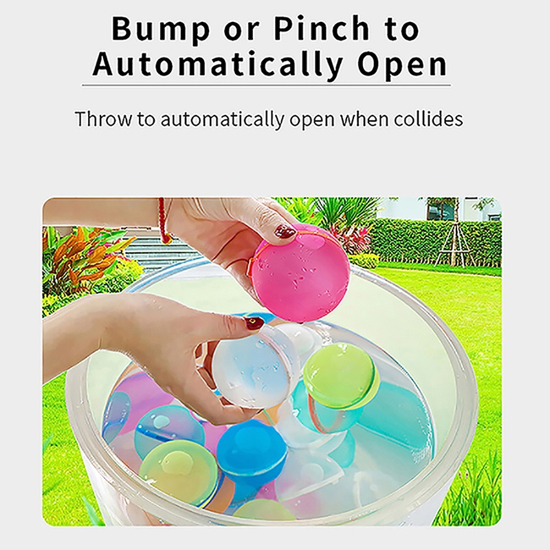 Reusable Water Bomb Splash Balls Balloons Absorbent Ball Outdoor Pool ...