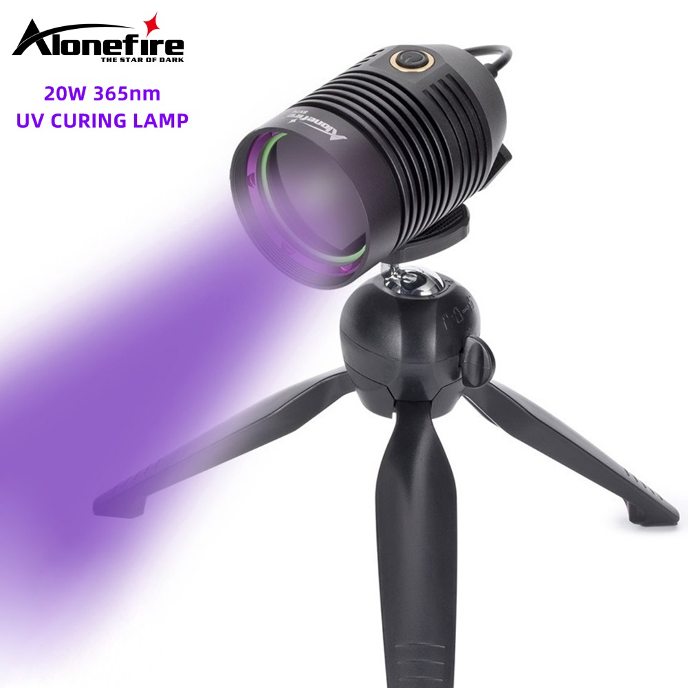 AloneFire SV76 20W 365nm Ultraviolet Flashlight UV Curing Lamp ...