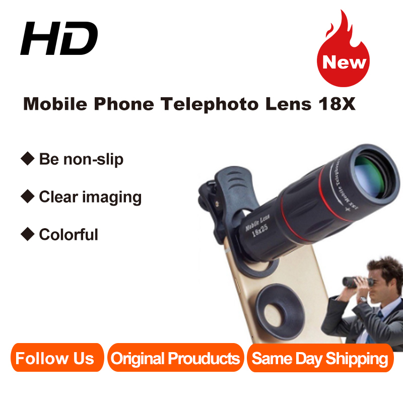 APEXEL Universal 18x25 Monocular Zoom HD Optical Cell Phone Lens ...