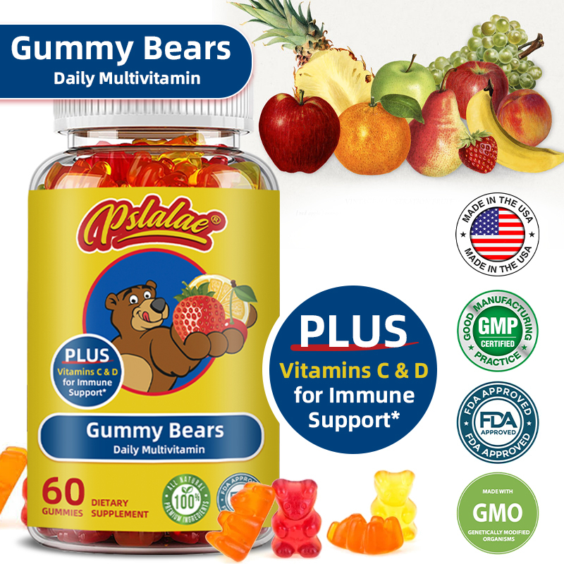 Gummy Bears Multivitamin with Vitamin C and Vitamin D for Immune ...