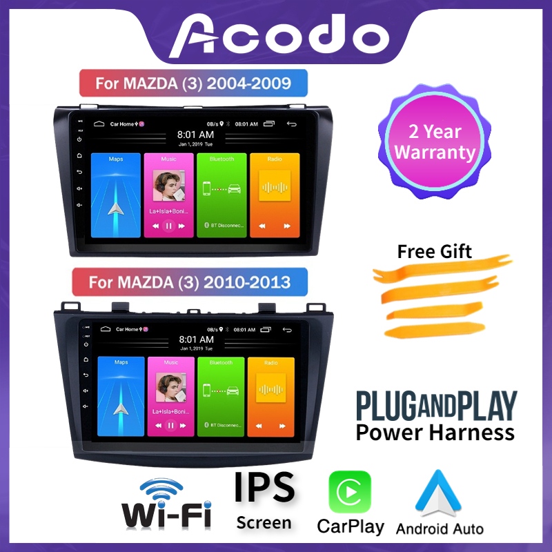 For Mazda 3 2004-2013 Car Video Player Head Unit With Frame Android 12. ...