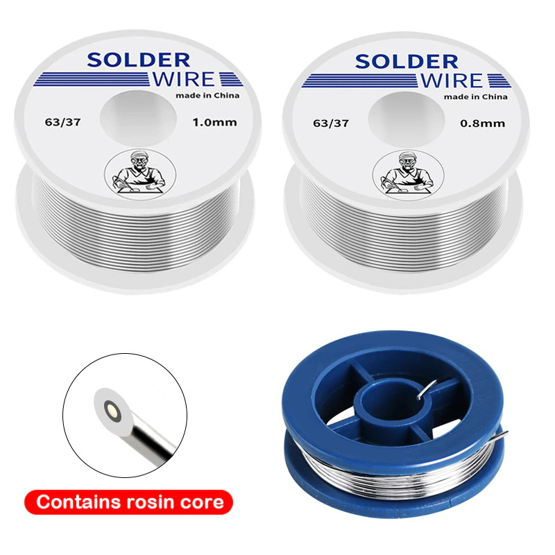 Solder Wire 50g 1.0mm/0.8mm Flux Rosin Core Weldring Tin Lead Roll Soldering Wire Tin Melt Rosin ...