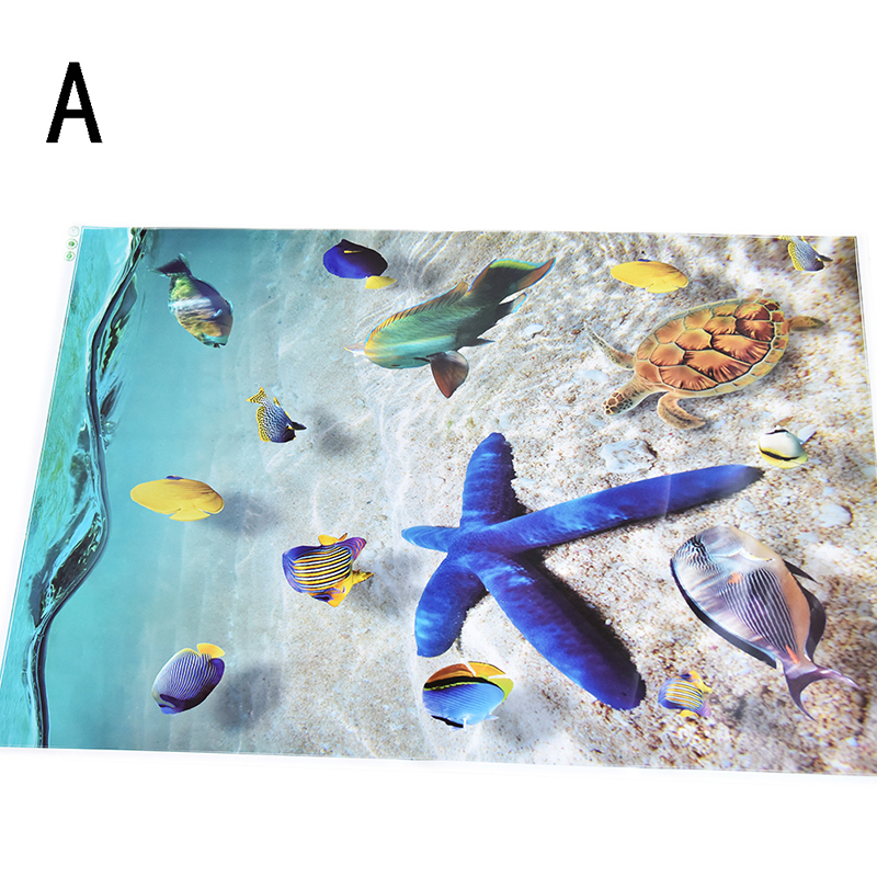 Awheat 60*90cm cute 3d dolphin floor stickers waterproof bathroom ...