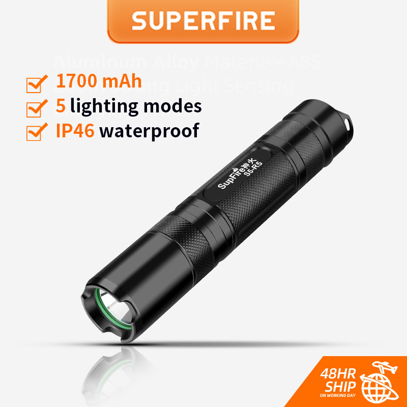 SUPERFIRE S5 Flashlight Strong Light Long Shot LED Household Super Bright Waterproof Outdoor ...
