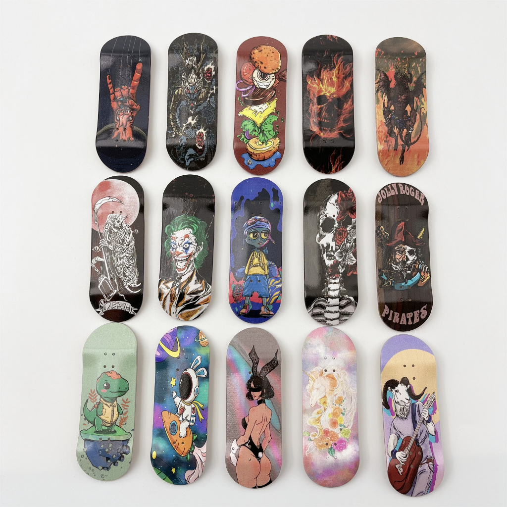 34mm Fingerboard Deck with Graphic for Professional Finger Skateboard ...