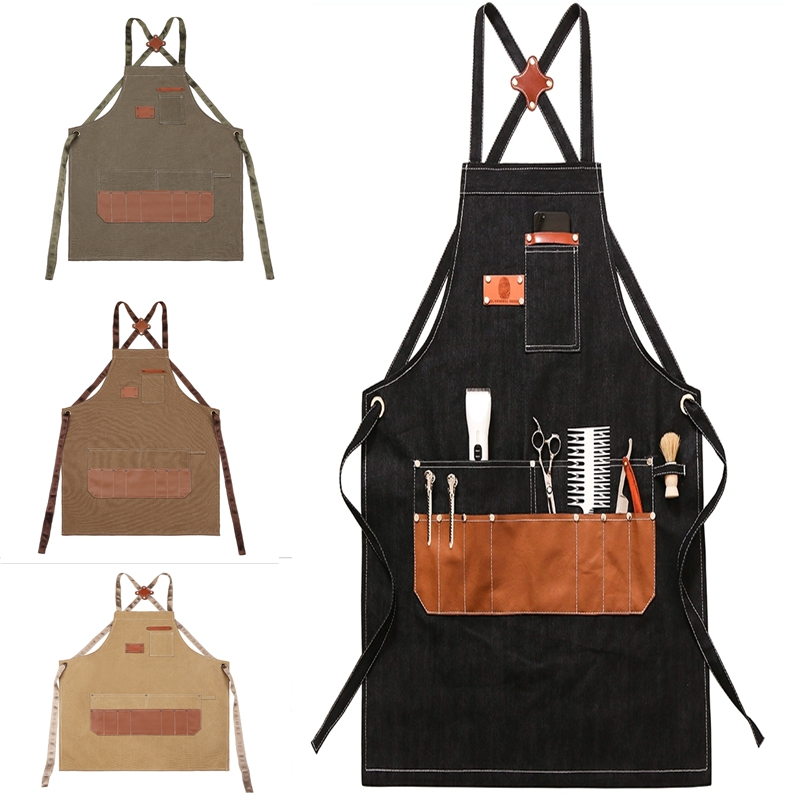 Ready Stock Canvas Waterproof Apron (Same Day Shipment) Denim Fashion ...