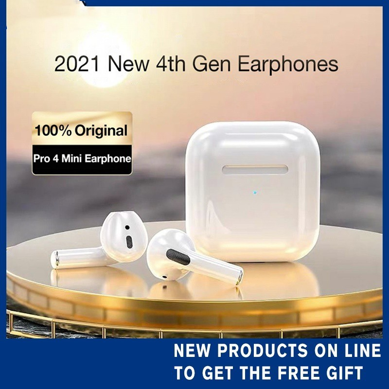 Original Pro 4 Bluetooth Earphone 4th Gen Mini TWS Wireless Earbuds Pro ...