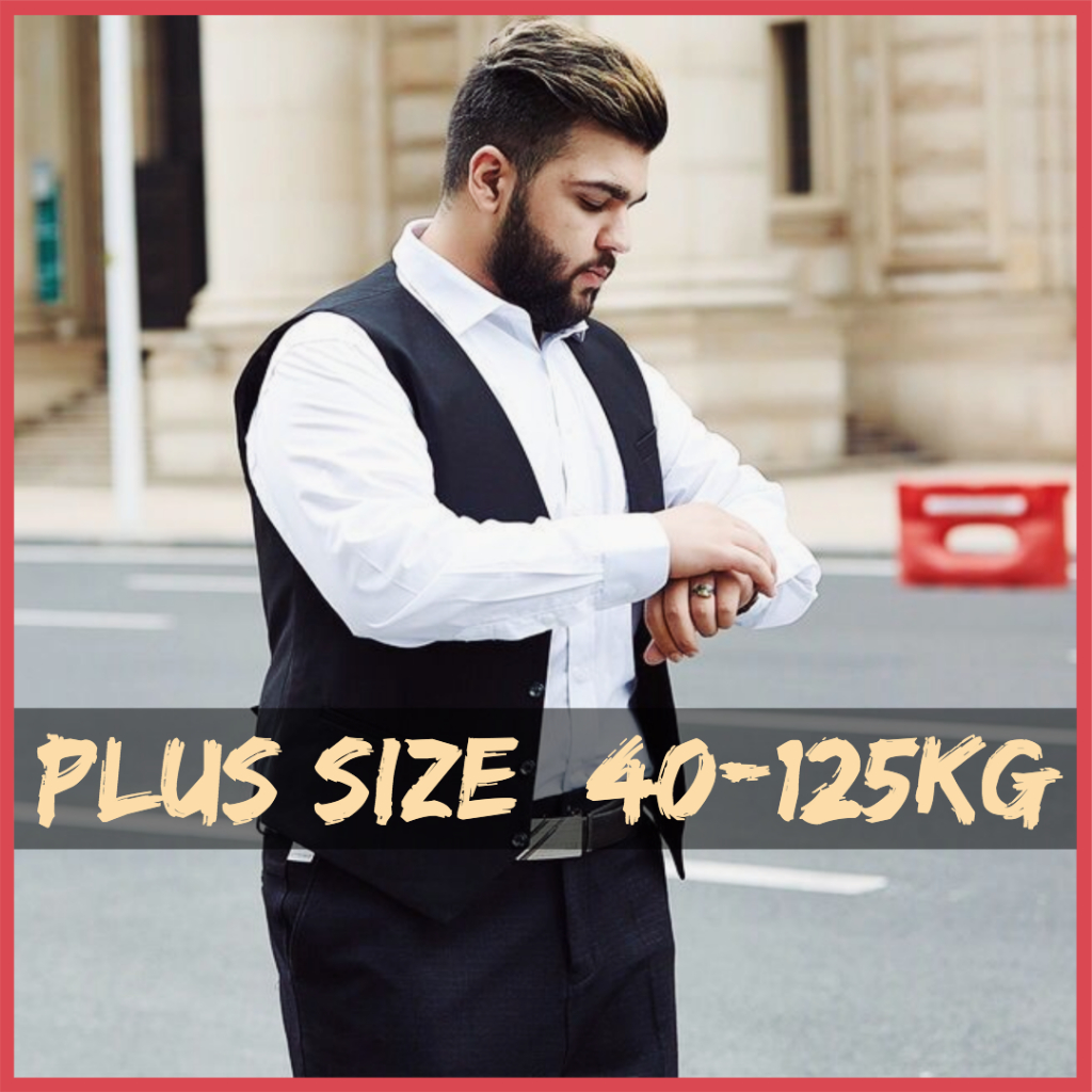 40-125KG Plus Size Men's Oversized Casual Fashion Formal Business Vest ...