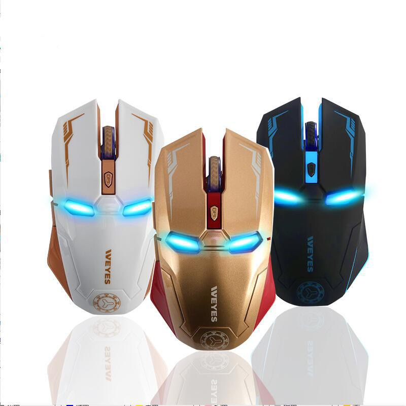 Iron Man Wireless Mouse Adjustable DPI Marvel Gaming Mice USB 2.4G 6 ...