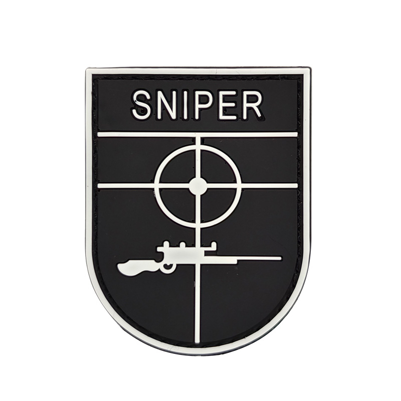 3d PVC Rubber Patch Badge Black White Luminous Military Tactical Morale ...