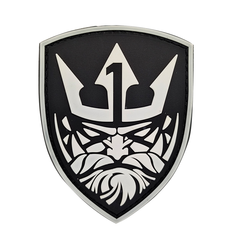 3d PVC Rubber Patch Badge Black White Luminous Military Tactical Morale ...