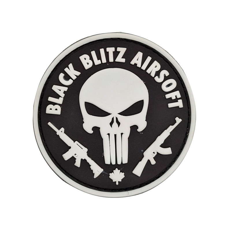 3d PVC Rubber Patch Badge Black White Luminous Military Tactical Morale ...