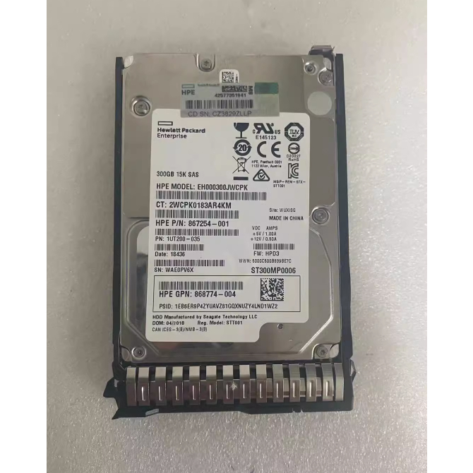 For HP 870753-B21 300G 15K SAS 2.5 870792-001 server hard drive 300GB ...