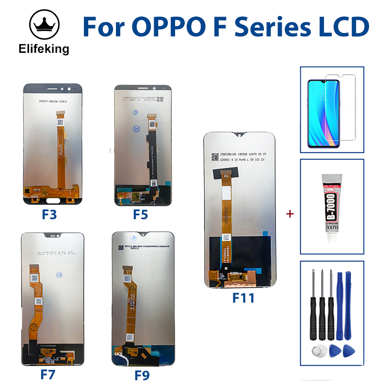 100% Tested LCD For Oppo F3/F5/F7/F9/F11 LCD Display Touch Screen ...