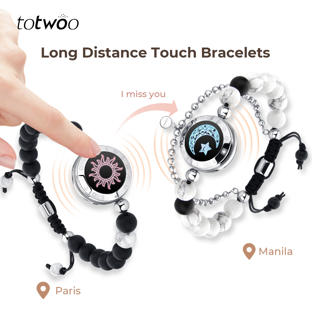 TOTWOO Long Distance Touch Bracelets For Couple Shopee Philippines