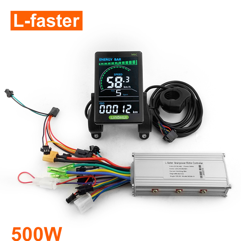 MC60 36V 48V 500W Electric bicycle brushless hub motor controller LCD ...