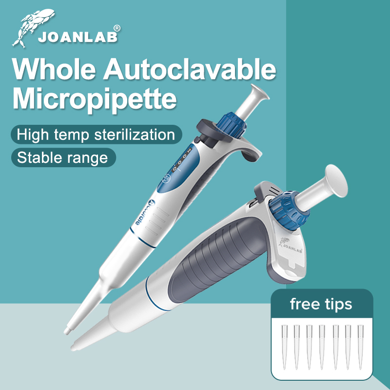 JOANLAB Laboratory Pipette Autoclavable Digital Adjustable Micropipette ...