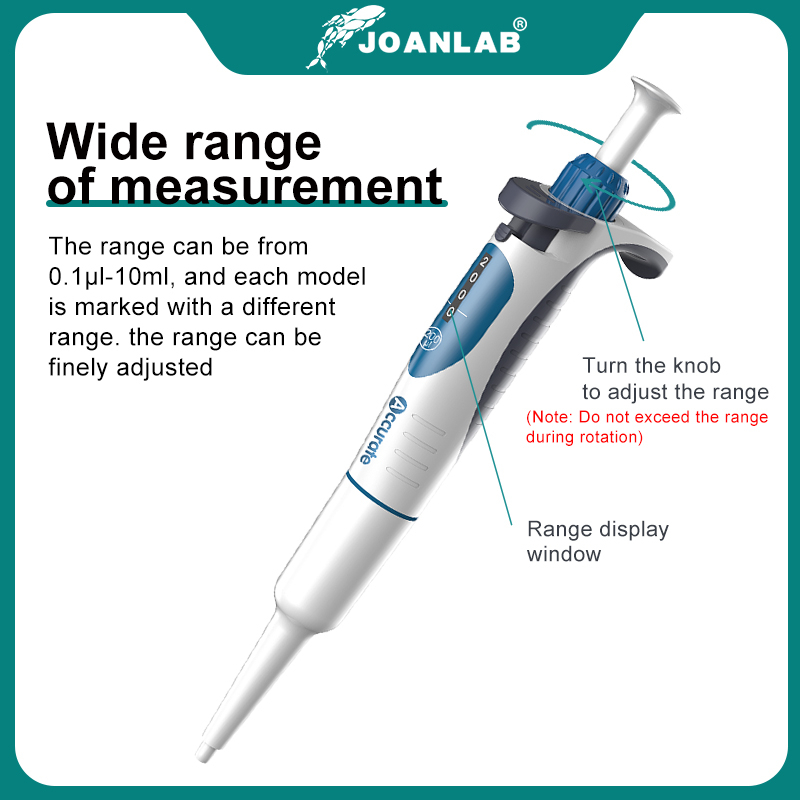 JOANLAB Laboratory Pipette Autoclavable Digital Adjustable Micropipette Lab Equipment With ...