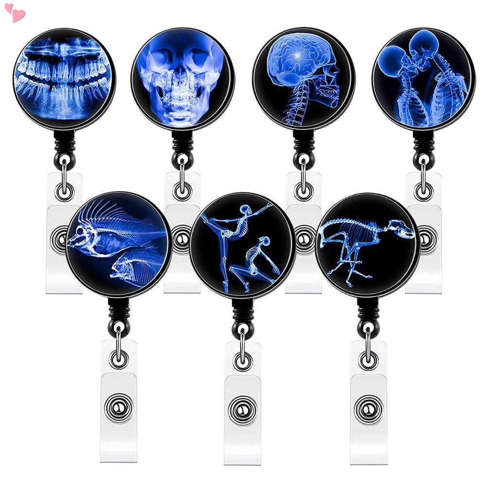 Halloween Badge Reel Retractable, X-ray Radiology Tech Badge Holder ...