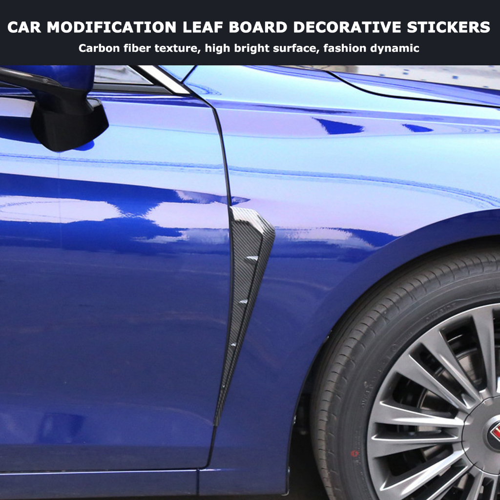 Car Modification Fender Blades with Bright Carbon Fiber Pattern Fenders ...