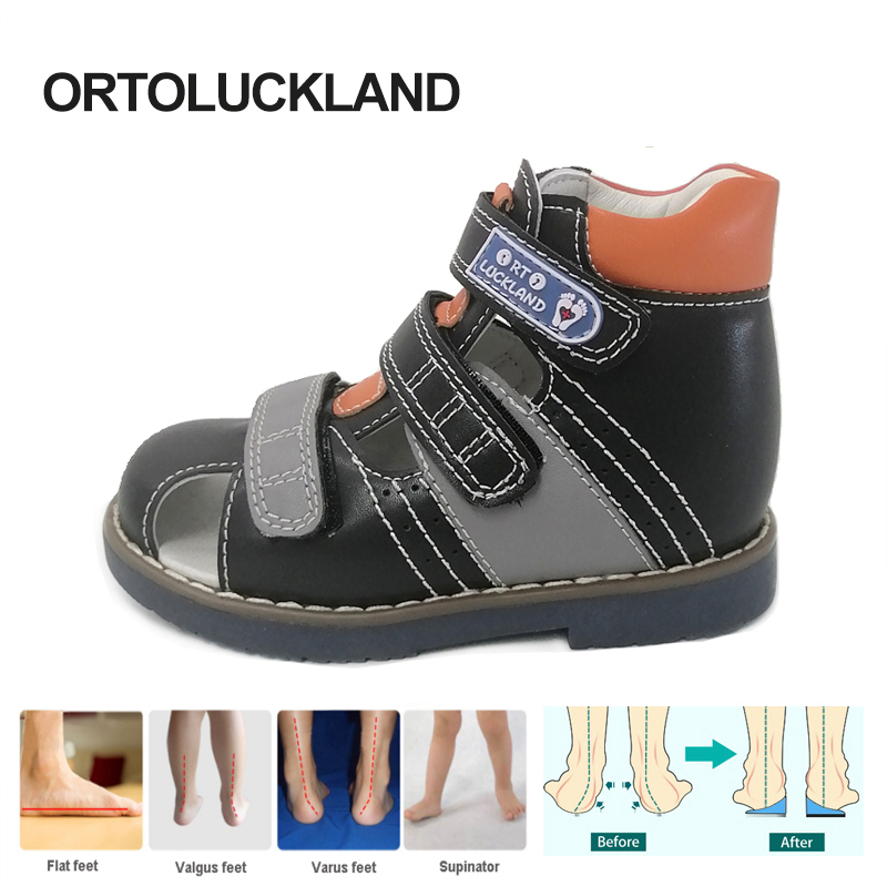 Boys kids sandals children summer orthopedic flatfoot shoes toddler ...