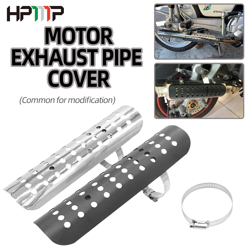 Universal Motorcycle Exhaust Pipe Heat Shield Guard Cover Muffler Pipe ...