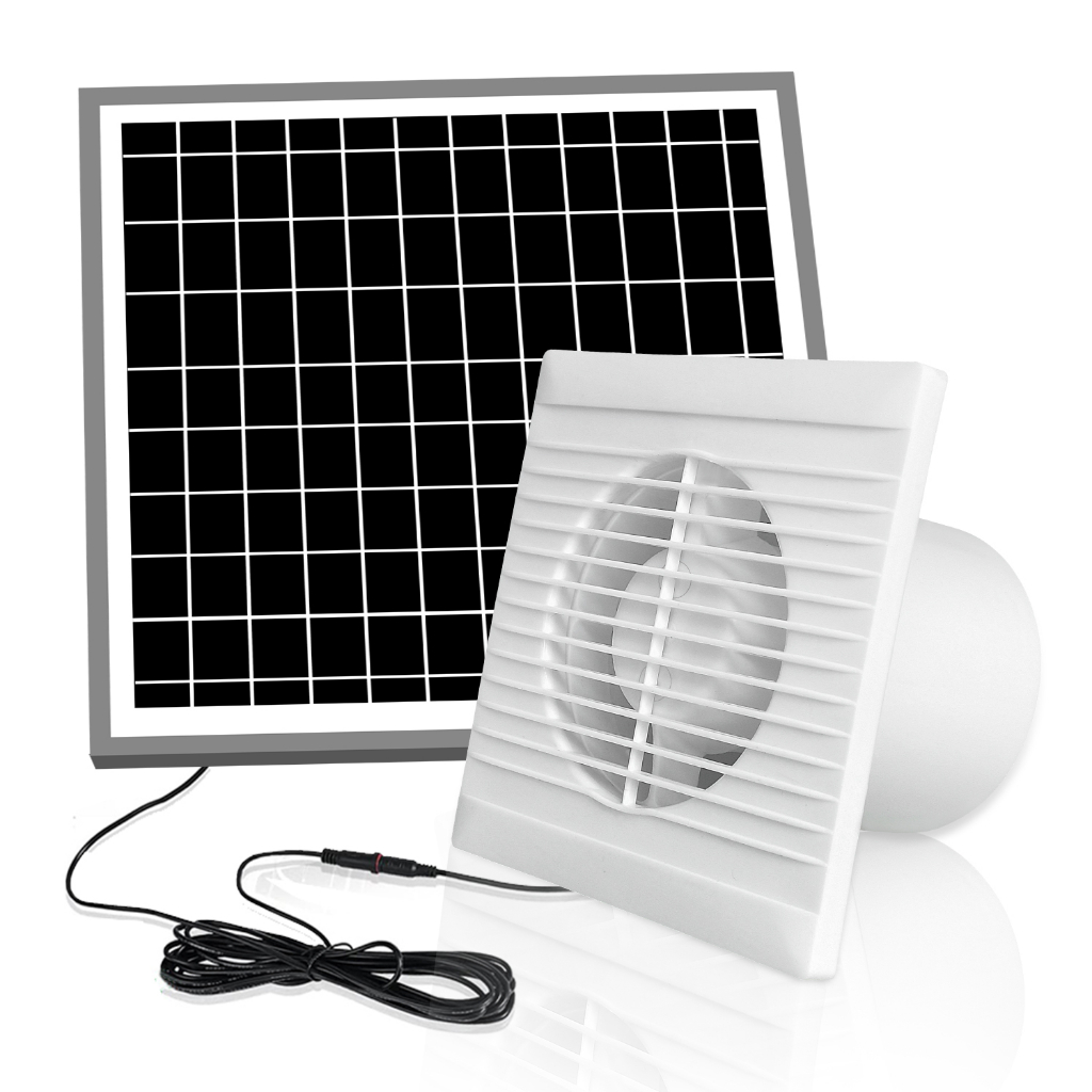 Solar 12V solar exhaust fan louver household wall ventilation fan ...