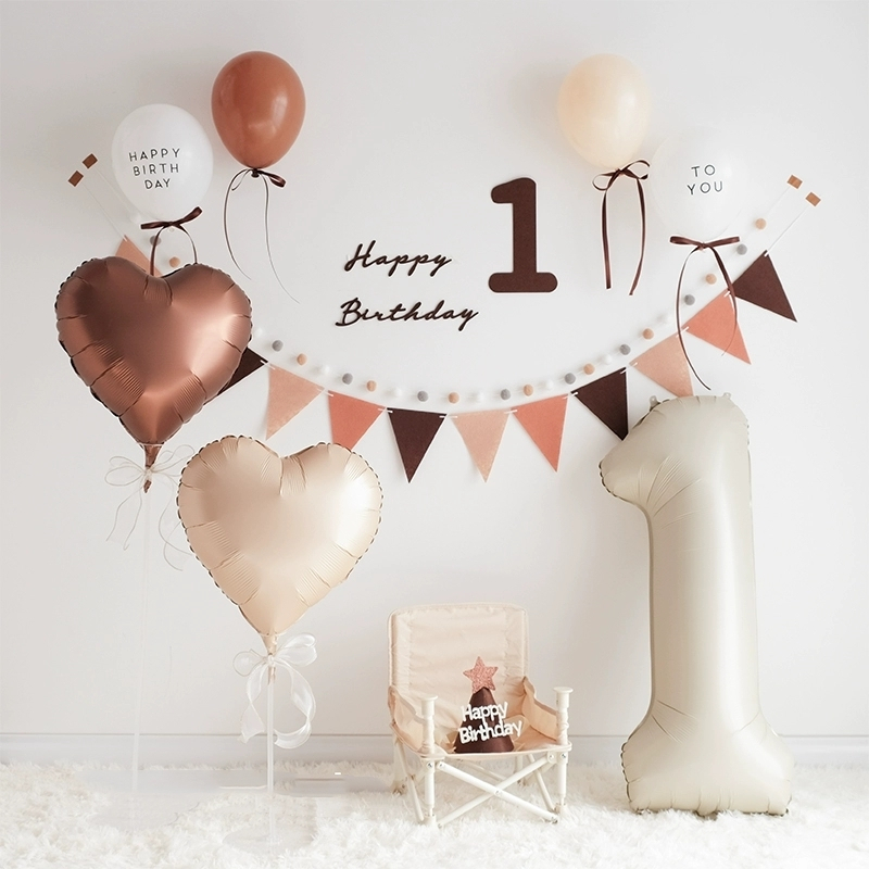 INS Kids Birthday Party Balloon Set Retro Party Banner Balloons Holder ...