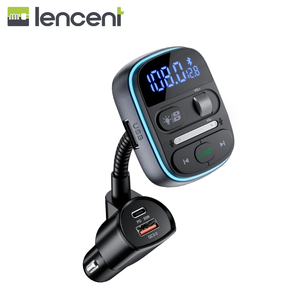 LENCENT Bluetooth 5.0 FM Transmitter,Bluetooth car Adapter with PD 30W ... LENCENT Bluetooth 5.0 FM Transmitter,Bluetooth car Adapter with PD 30W ...