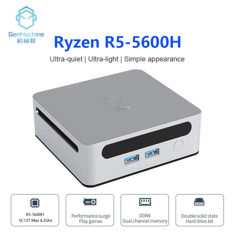 Gen Machine Mini PC Ryzen 5 5600H 1500MHZ GPU AMD Windows 11Pro DDR4 ...