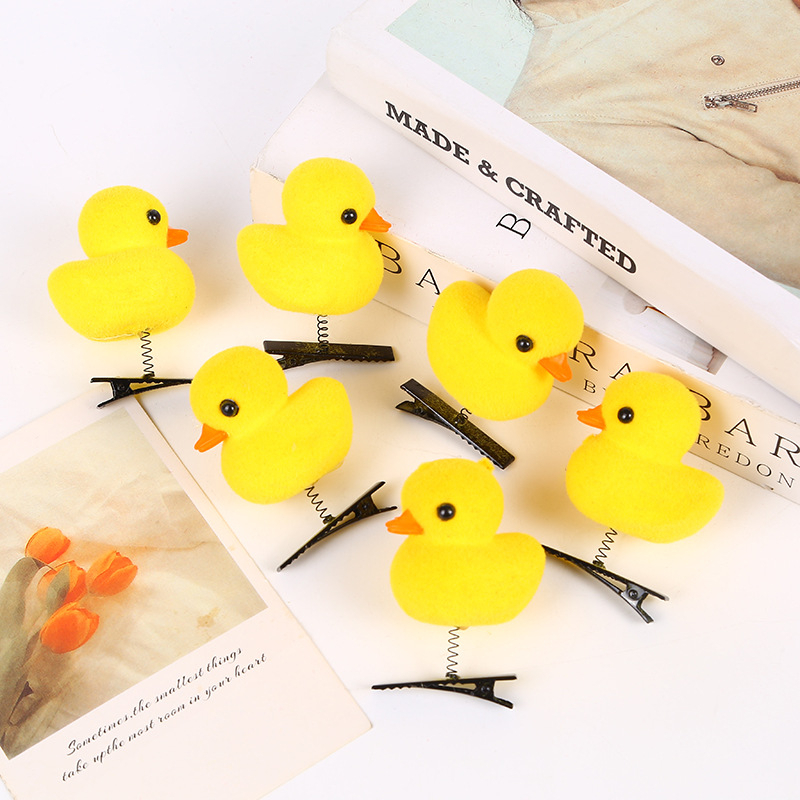 1pcs Lovely Little Yellow Duck Hairpin for Children Gift Funny Festival ...