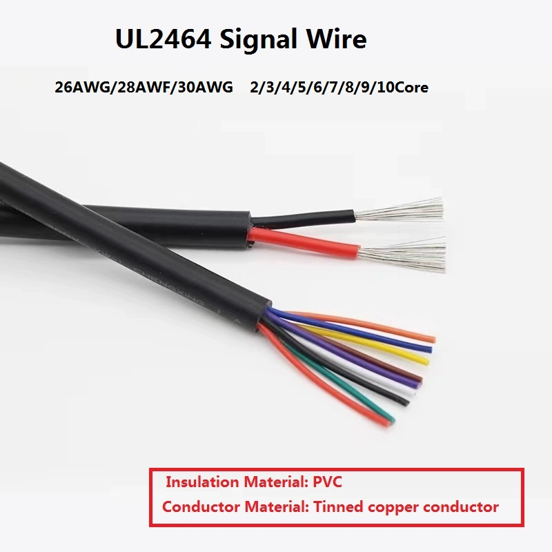 26/28/30AWGAWG UL2464 Signal Wire 2 3 4 5 6 7 8 9 10Cores PVC Insulated Sheath Power Control ...