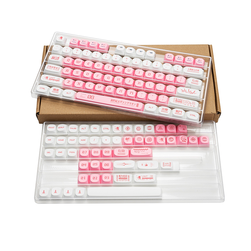 EVA-08 Keycaps PBT Dye-sub MA Profile Keycap Custom Keycaps Compatible ...
