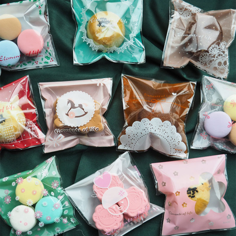 Self-adhesive bags of candy for soufflé and snowflake biscuits 50pcs ...