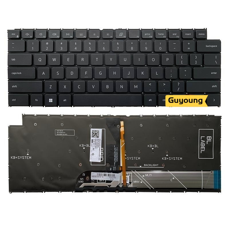 YJX US Keyboard For Dell Inspiron 14 7420 7415 7425 5310 5320 5410 5415 ...