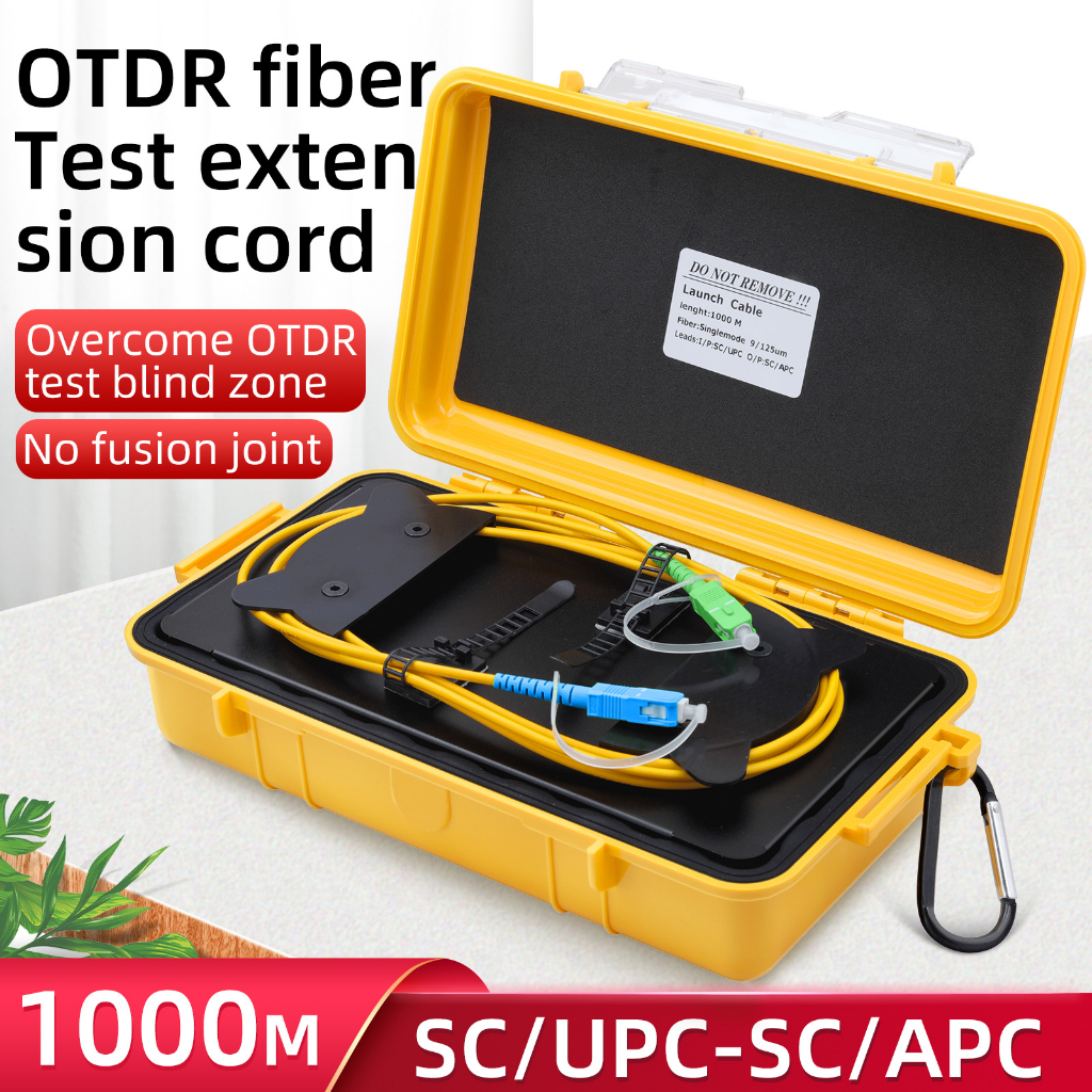 SC/UPC -SC/APC Fiber Optic OTDR Launch Cable Yellow Box 500M/1000M ...